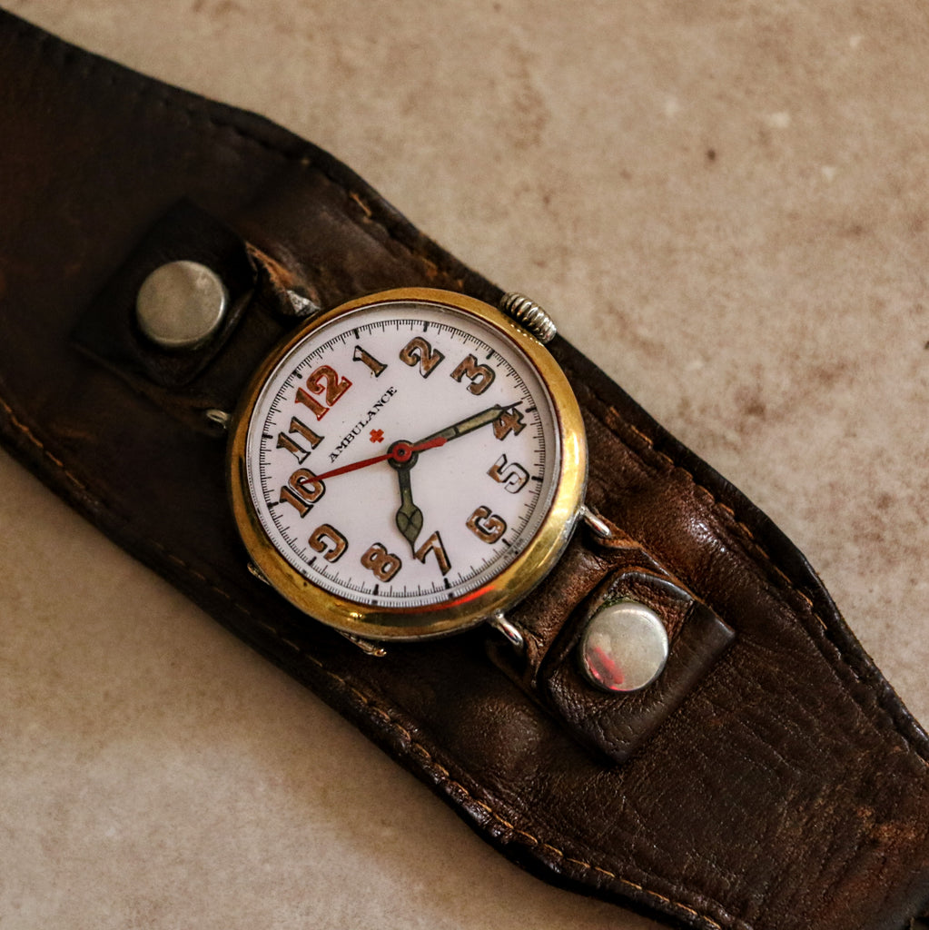 AMBULANCE Red Cross Trench Watch WWI Doctor’s Wristwatch by Marvin Wat ...