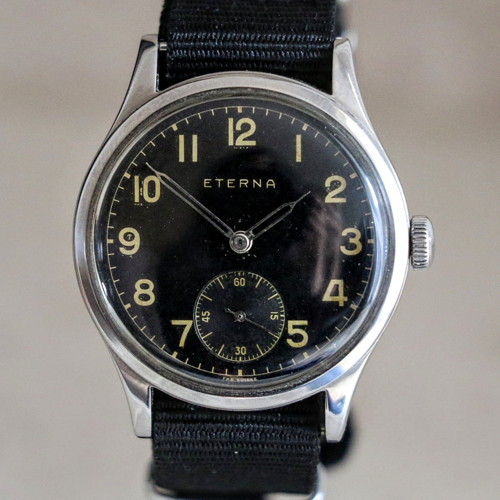 1942 ETERNA WWII Military Jumbo Wristwatch 15 Jewels Cal. 852 Swiss Vi ...