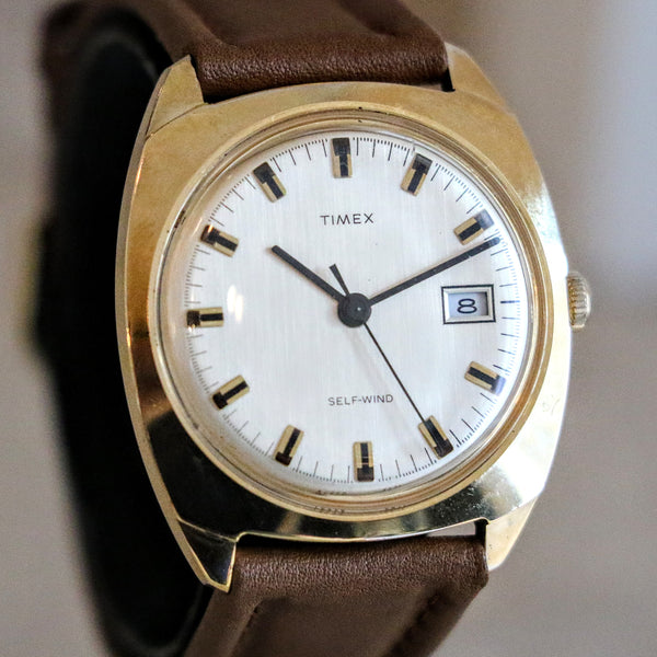 1971 TIMEX Self-Wind Calendar Watch Cal. M32 Automatic Vintage Wristwa ...