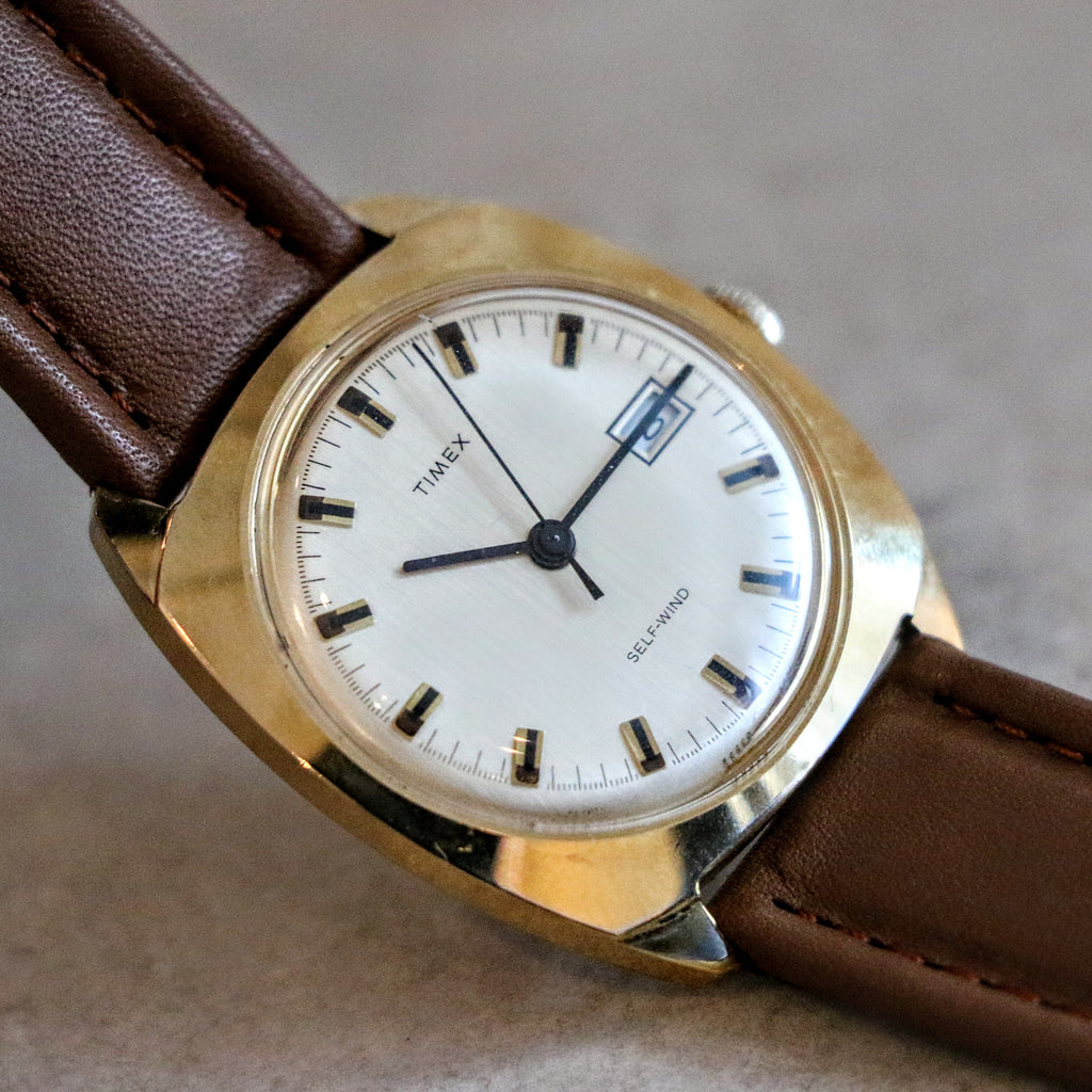 1971 TIMEX Self-Wind Calendar Watch Cal. M32 Automatic Vintage Wristwa ...