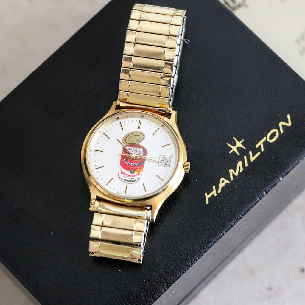 HAMILTON Quartz Watch - Campbell's Soup Dial Wristwatch Original Box ...