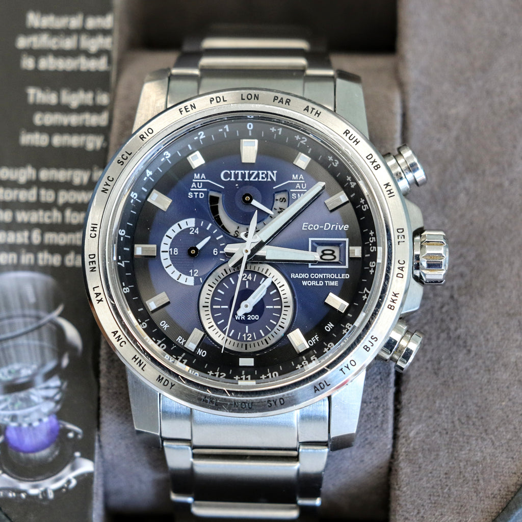 Shop Citizen World Time A-T Watch | AT9070-51L – SECOND HAND HOROLOGY