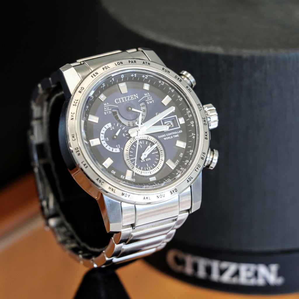 Shop Citizen World Time A-T Watch | AT9070-51L – SECOND HAND HOROLOGY