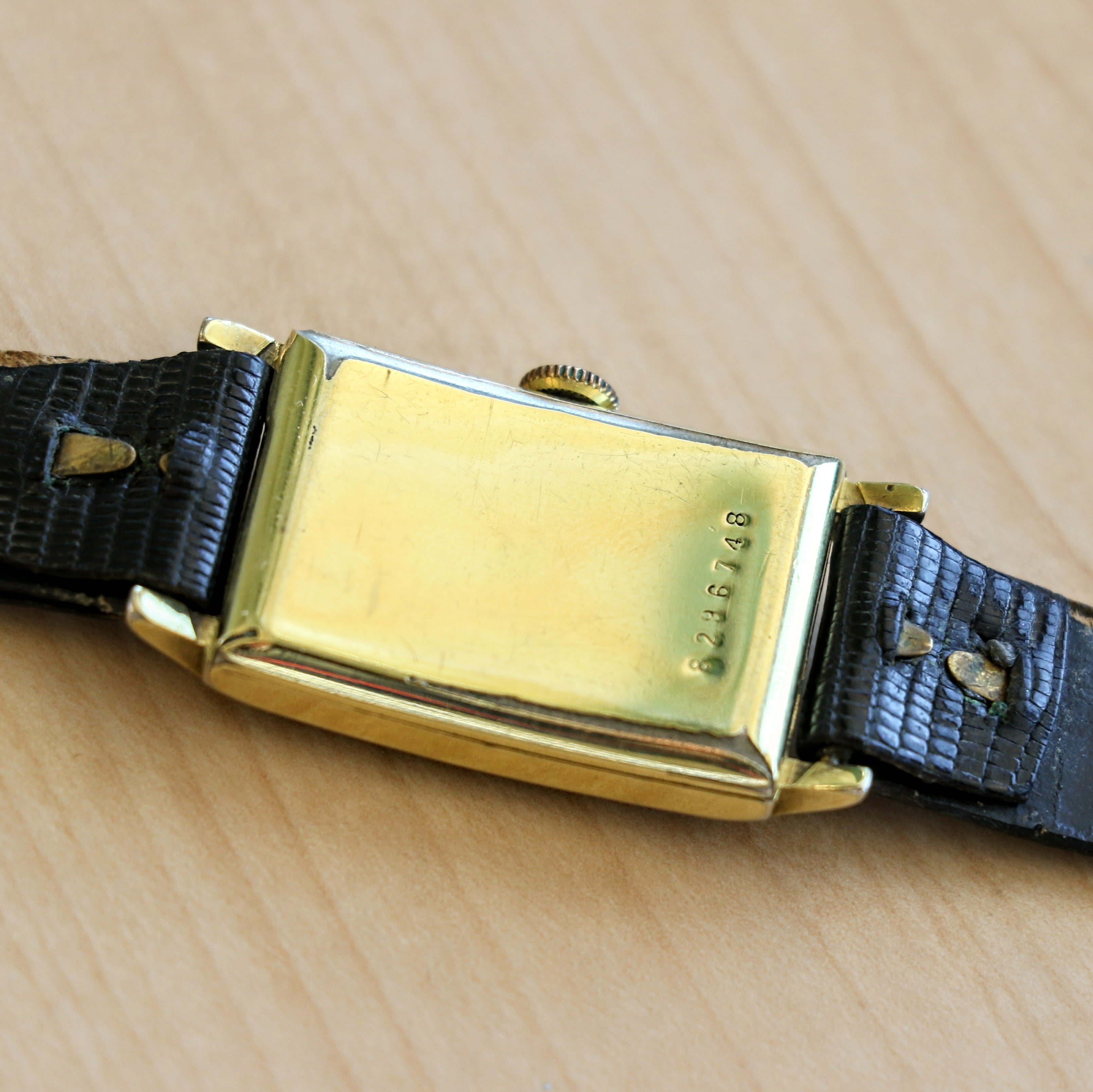 1940 ZENITH Tank Case Watch Cal. 8 3/4F 15 Jewels Mechanical Wristwatc ...