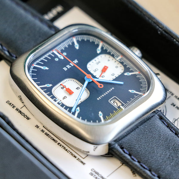 Explore BREW Retrograph Technicolor Watch Date Indicator – SECOND HAND ...