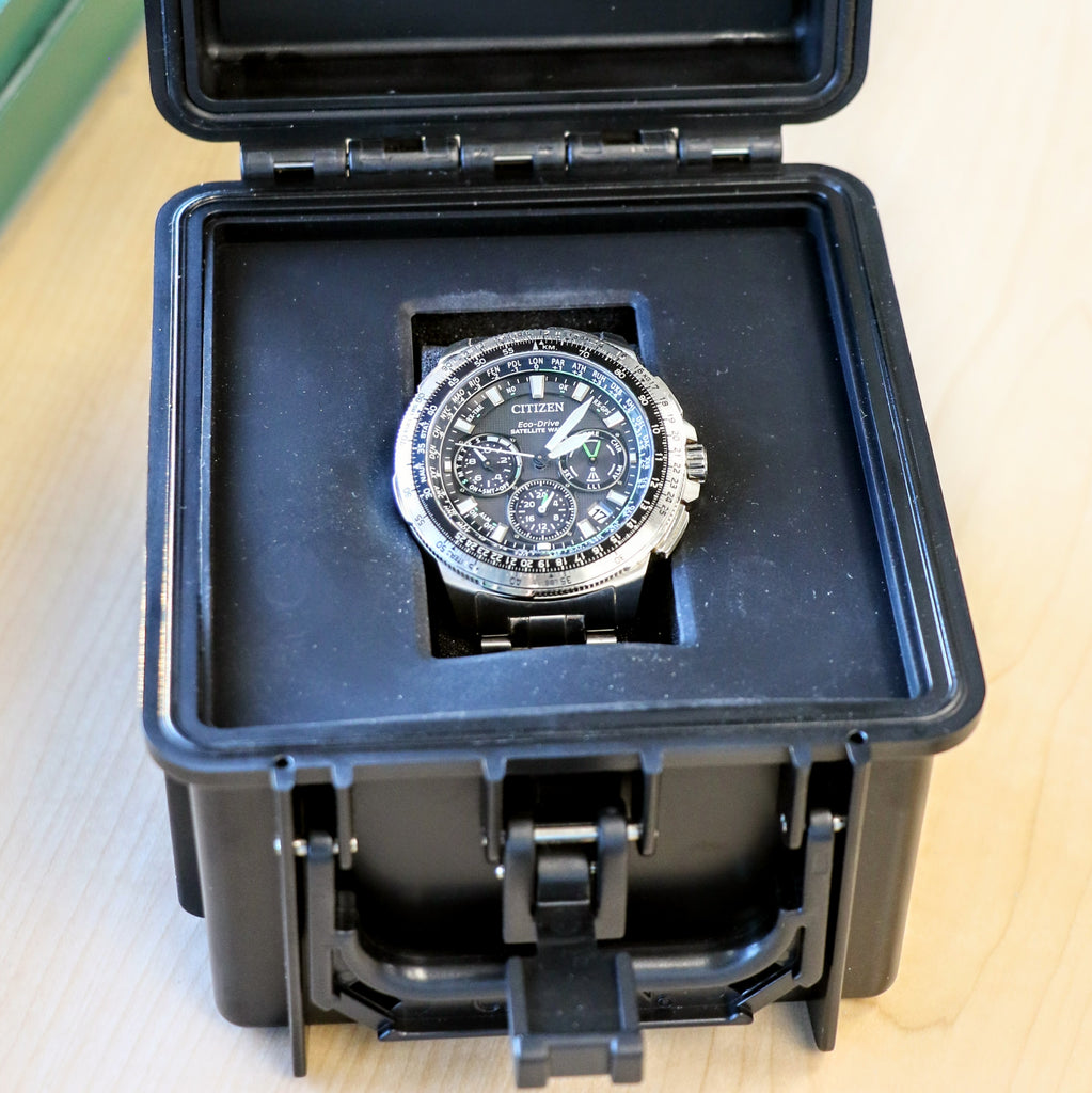 CITIZEN Promaster Navihawk GPS Satellite Wave Wristwatch Eco-Drive Chr ...