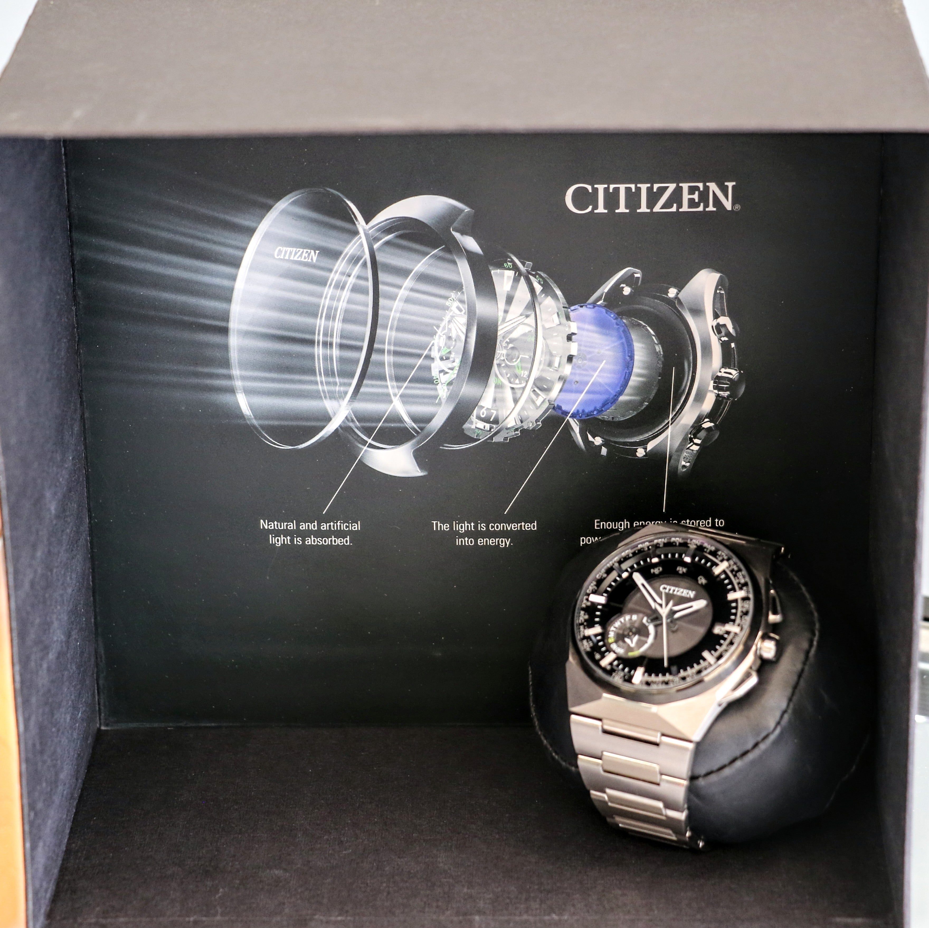 CITIZEN Eco-Drive Satellite Wave Wristwatch Super Titanium Case & Brac ...