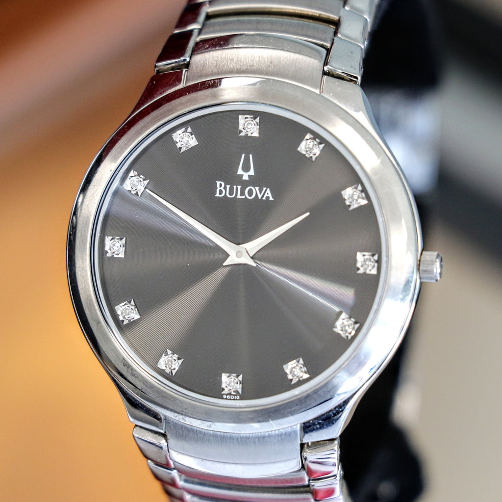 BULOVA Diamond Collection Dress Watch 36mm Ref. C8671067 Quartz Wristw ...