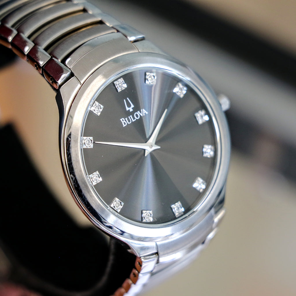 BULOVA Diamond Collection Dress Watch 36mm Ref. C8671067 Quartz Wristw ...