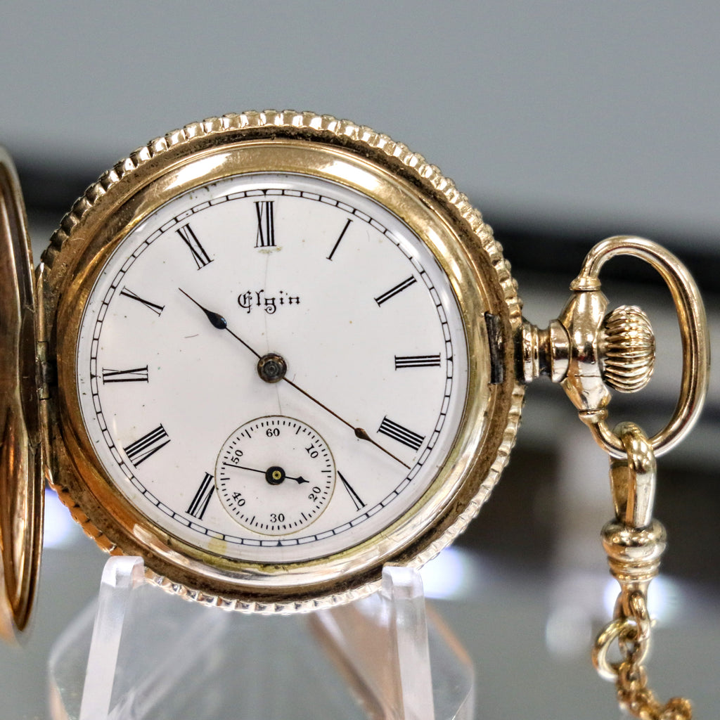 1897 ELGIN Dress Pocket Watch 0s 15 Jewels Grade 130 Model 1 U.S.A. Ma ...