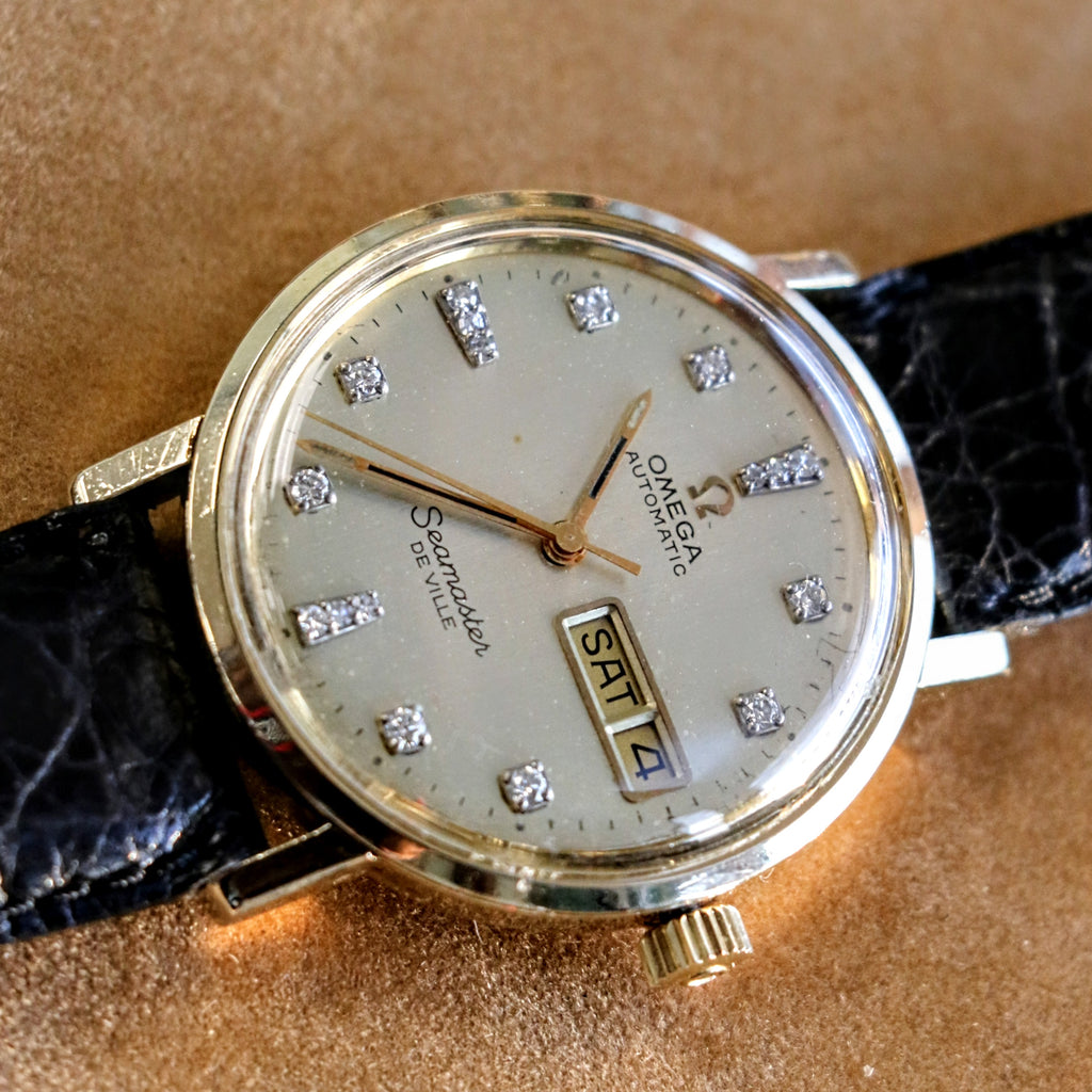 1975 OMEGA Seamaster De Ville Automatic Watch Ref. C6336 Diamond Dial ...