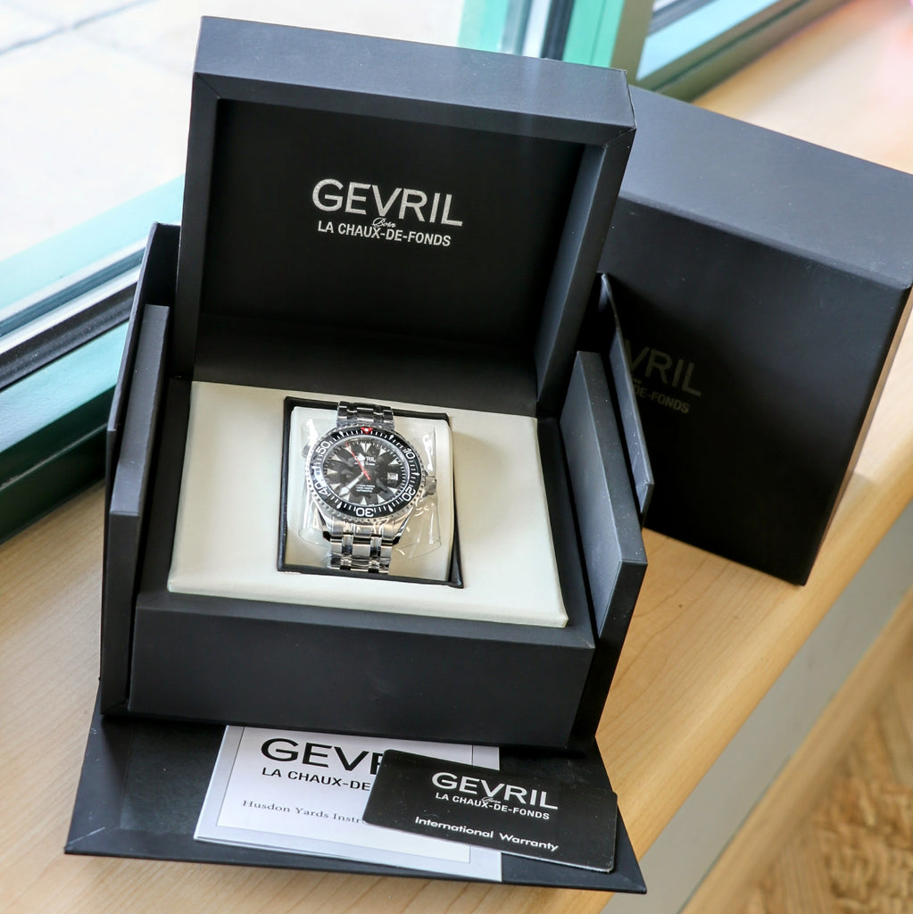 GEVRIL Hudson Yards Automatic Diver Watch Model 48800 - Display Back ...