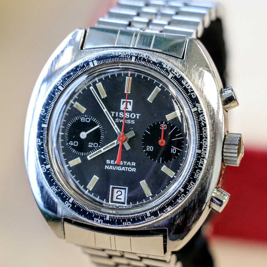 1970s TISSOT Seastar Navigator Chronograph Watch Ref. 40522 Cal. Valjo ...
