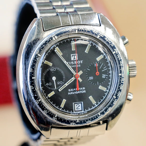 1970s TISSOT Seastar Navigator Chronograph Watch Ref. 40522 Cal. Valjo ...