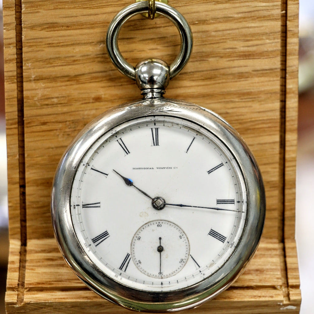 Antique 1868 ELGIN Grade 57 G.M. Wheeler Pocket Watch - Key Wind Silve ...
