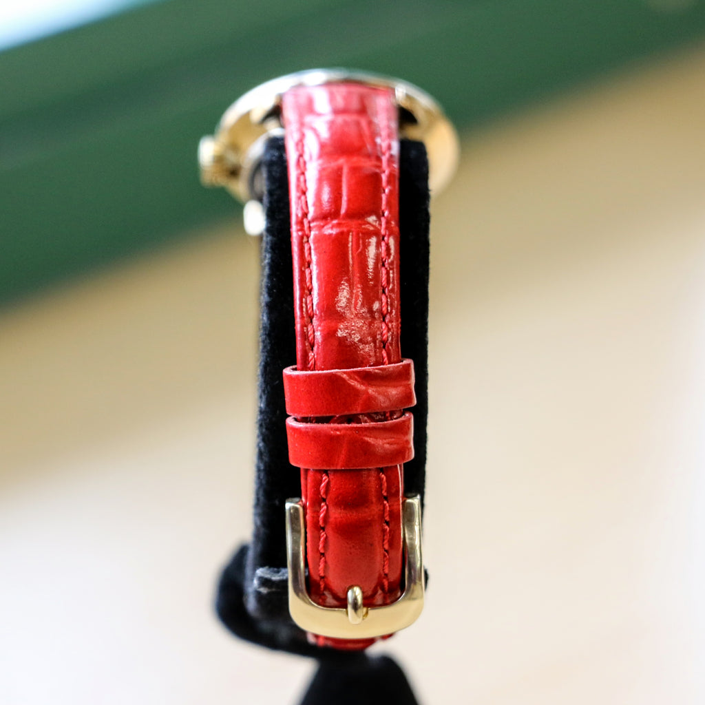 Ladies TIMEX Mechanical Watch Red Dial Vintage Wristwatch 26mm Water R ...