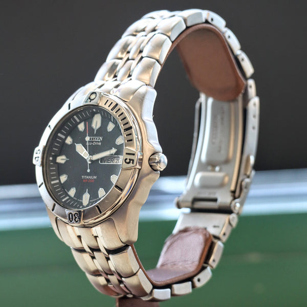 CITIZEN Eco-Drive Titanium Watch Ref. BM8230-58A Professional Diver Wr ...