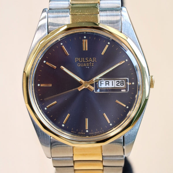 NOS PULSAR Quartz Watch Ref. PPX108 Day/Date Two-Tone Case & Bracelet ...