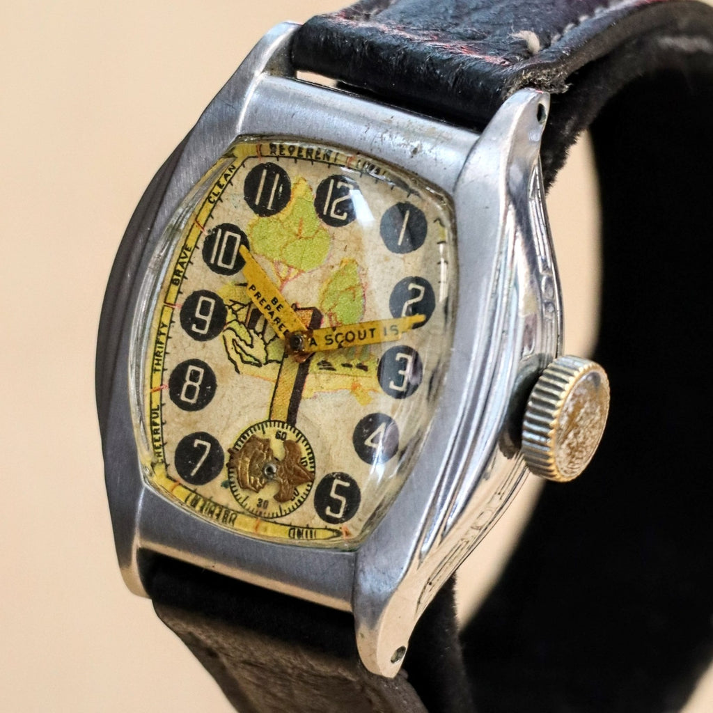 1937 INGERSOLL Boy Scouts of America Watch Vintage Art Deco Wristwatch ...