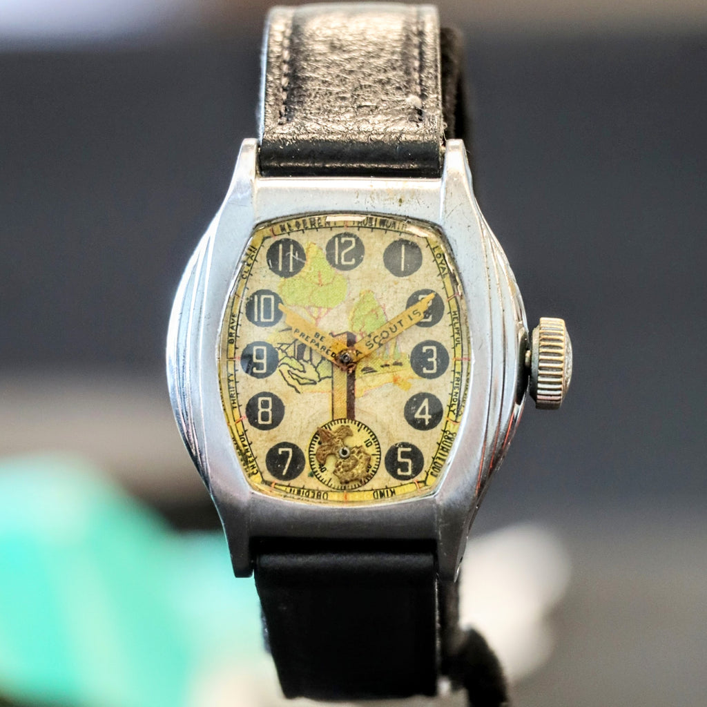 1937 INGERSOLL Boy Scouts of America Watch Vintage Art Deco Wristwatch ...