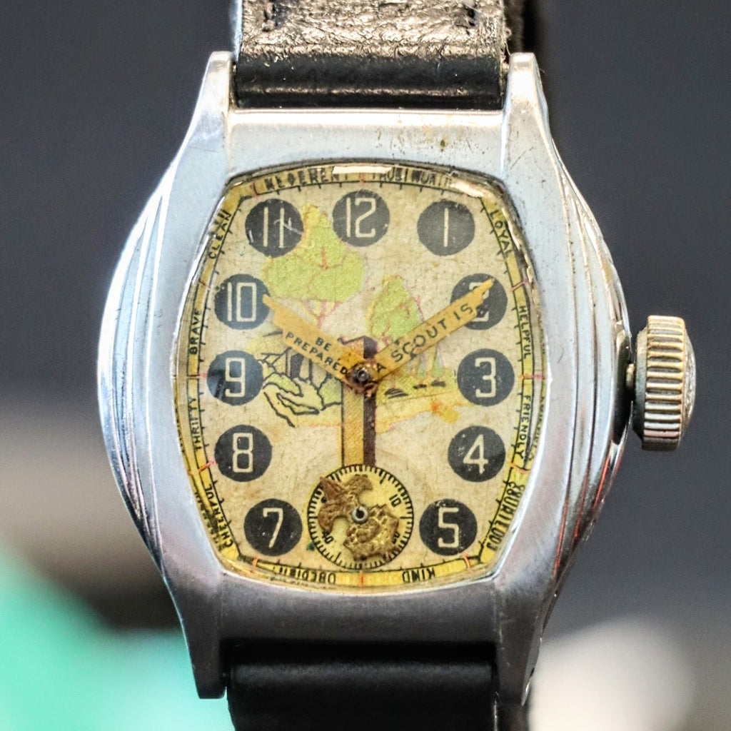1937 INGERSOLL Boy Scouts of America Watch Vintage Art Deco Wristwatch ...