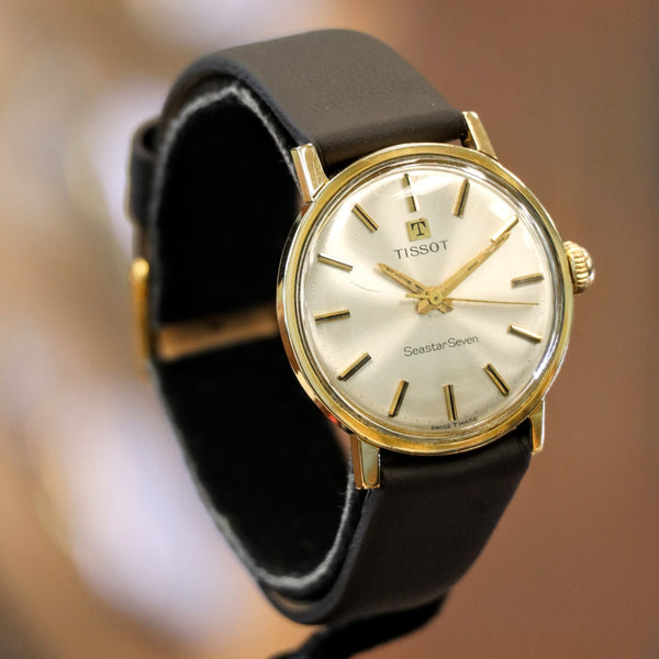 TISSOT Seastar Seven Dress Watch Waterproof Mechanical Vintage Wristwa ...