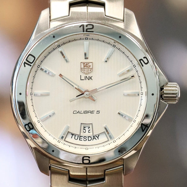 TAG HEUER LINK Automatic Watch Calibre 5 Day/Date Wristwatch - Ref. WA ...