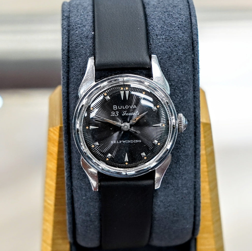 1957 BULOVA 23 "A" Selfwinding Watch 23 Jewels Cal. 10BPAC Black Dial ...