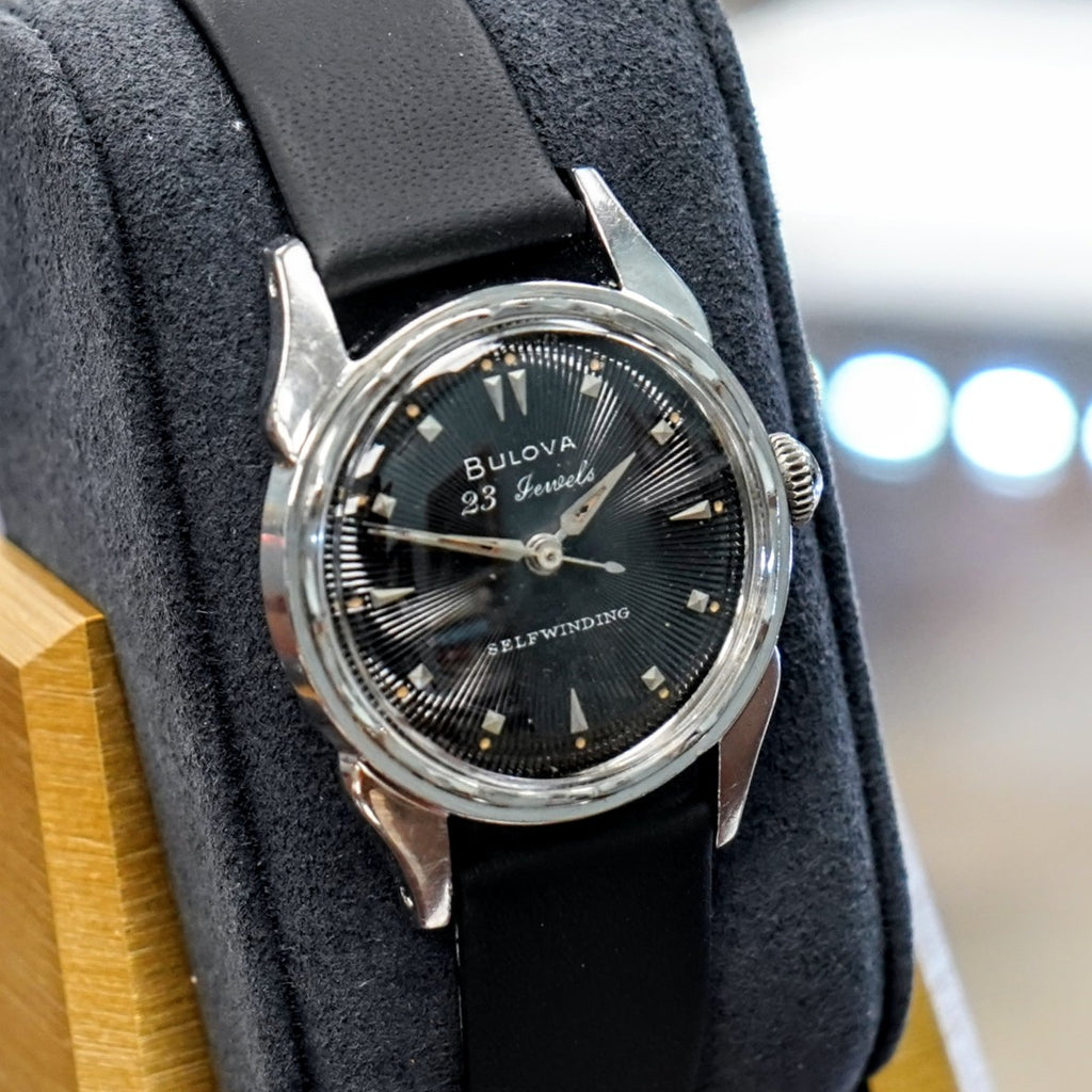 1957 BULOVA 23 "A" Selfwinding Watch 23 Jewels Cal. 10BPAC Black Dial ...