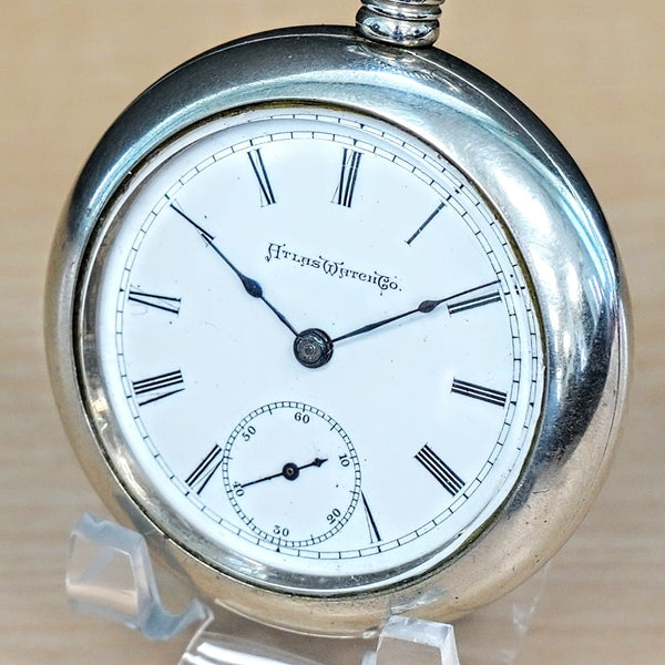 Vintage ATLAS Chicago Pocket Watch Openface Roman Numerals Mechanical ...