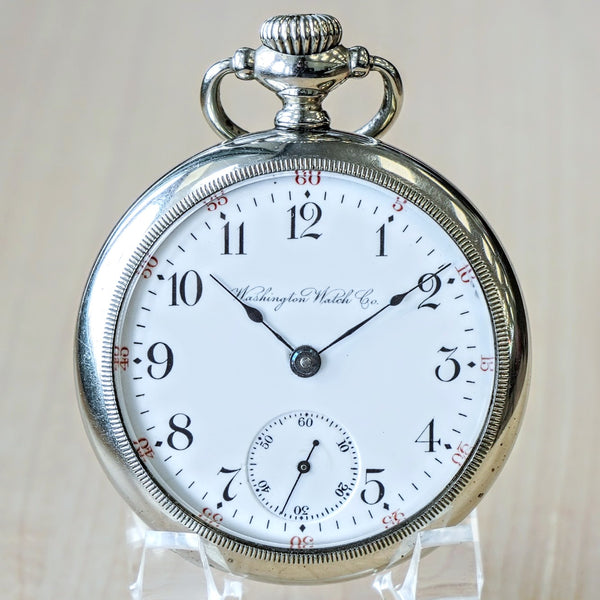 1908 WASHINGTON Pocket Watch Openface 18s Liberty Bell Grade 69 by Ill ...