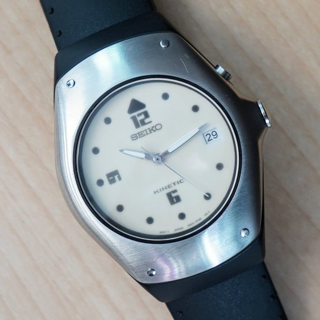 Vintage SEIKO Kinetic Watch Arctura 5M42-0E49 Date Indicator Quartz Wr ...