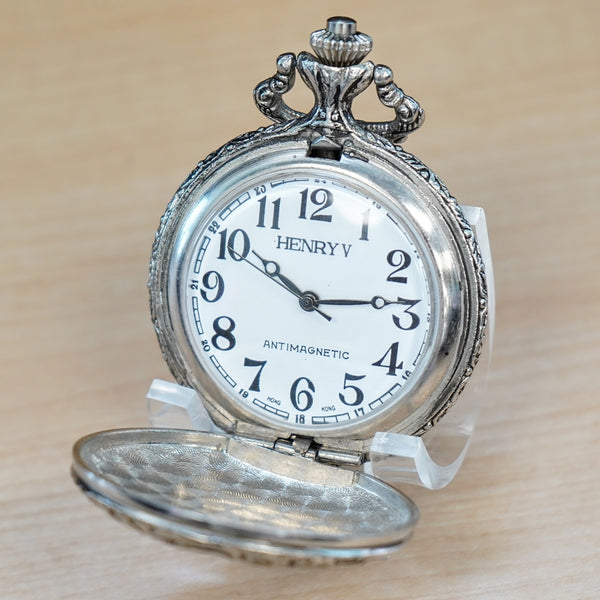 HENRY V Manual Pocket Watch Antimagnetic Railroad Engraved Decorated H ...