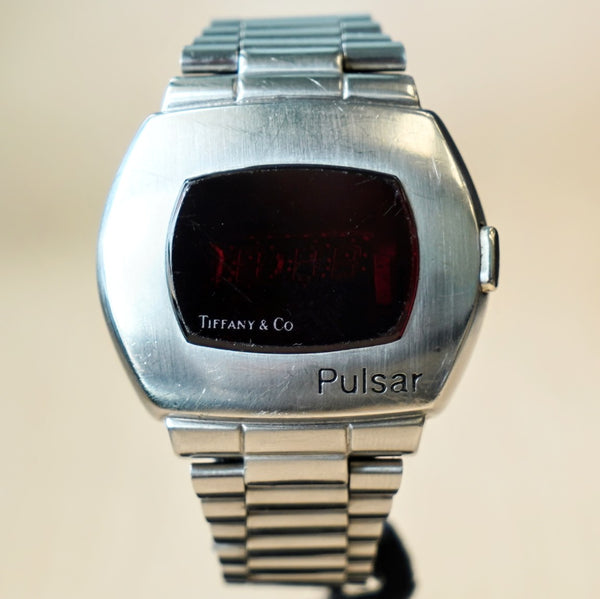 Vintage PULSAR Tiffany & Co. LED Digital Watch - ALL S.S. Original Pul ...