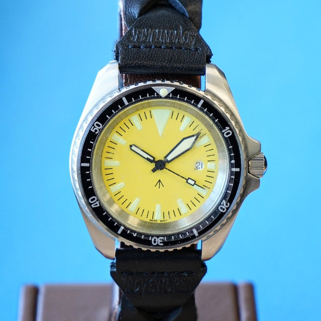 NOS! British Military Style Diver Watch Date Indicator Quartz Wristwat ...