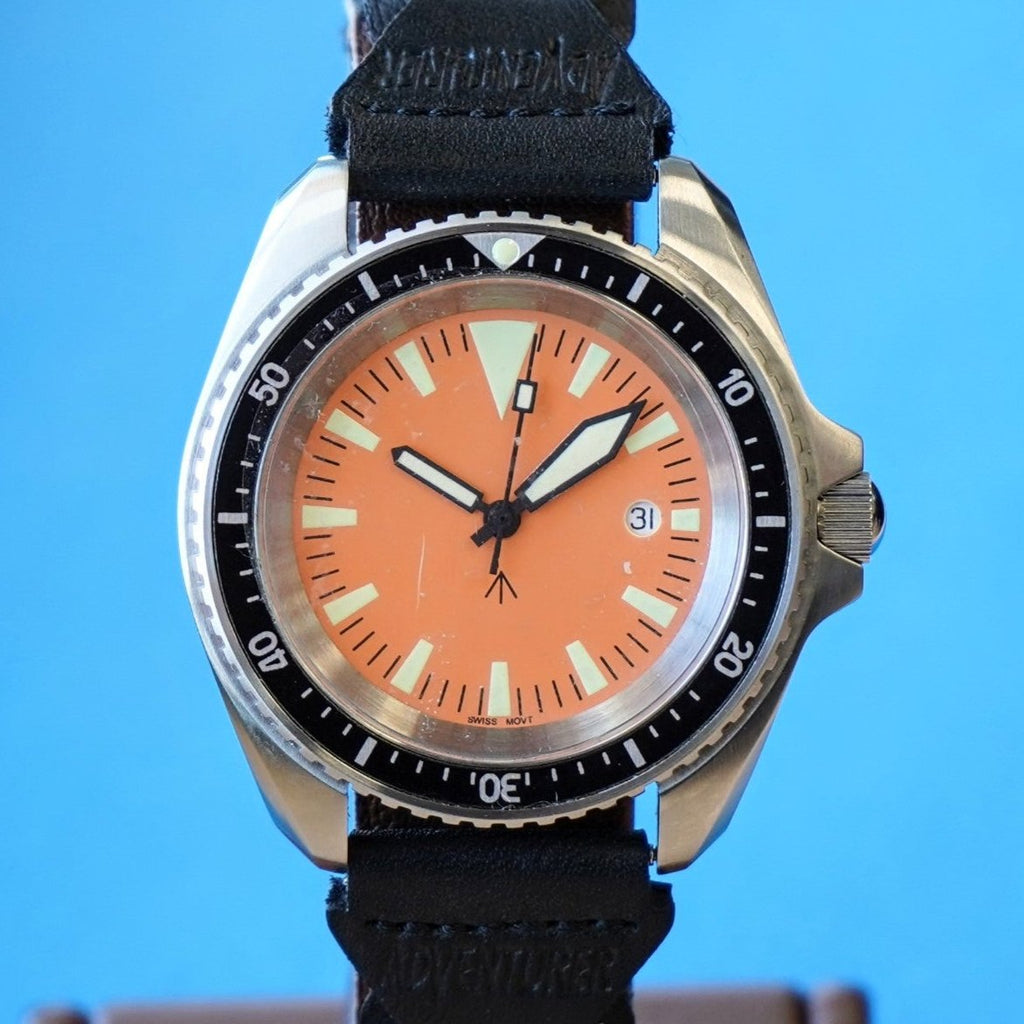 NOS! British Military Style Diver Watch Date Indicator Quartz Wristwat ...