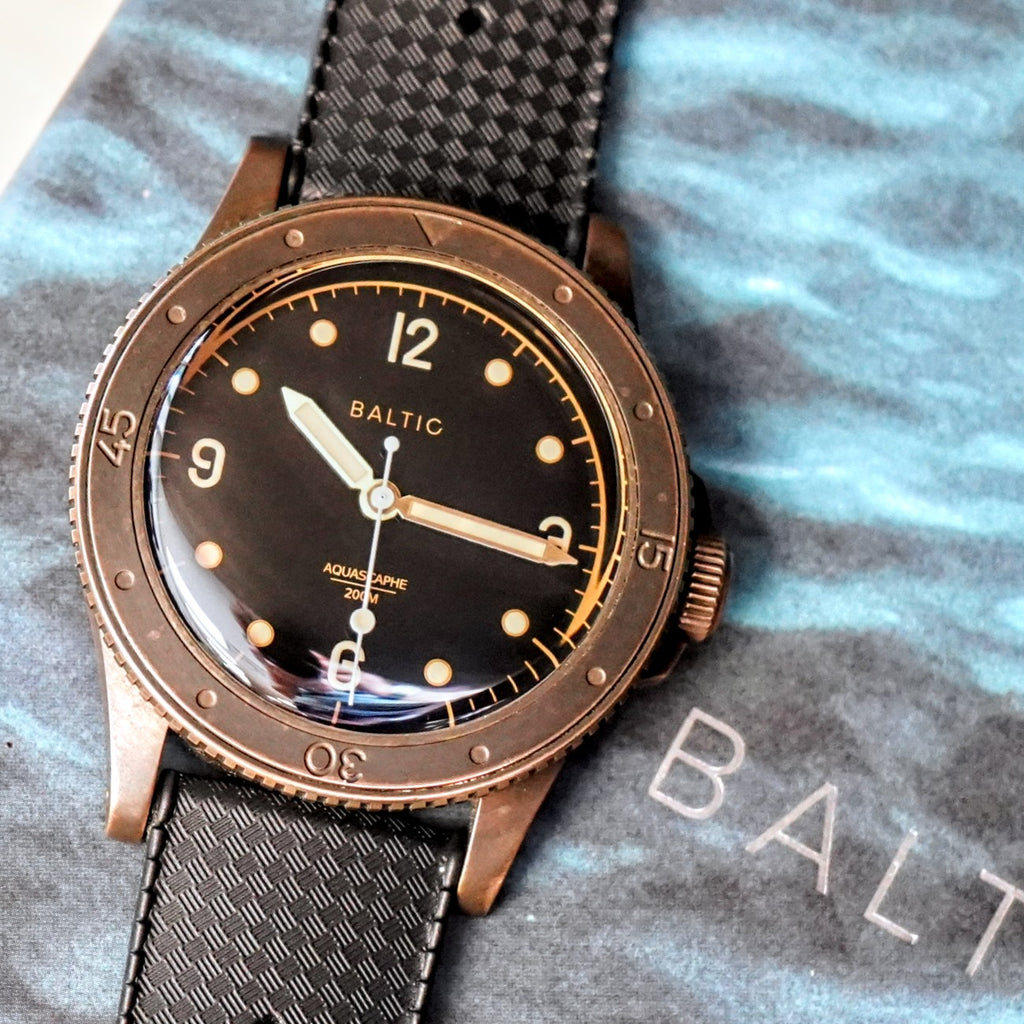 BALTIC Aquascaphe Bronze Brown Diver's Watch 200M Automatic Wristwatch ...