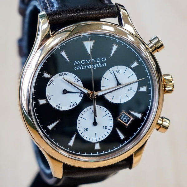 MOVADO Chronograph Watch Heritage Series Calendoplan Wristwatch MO.03 ...