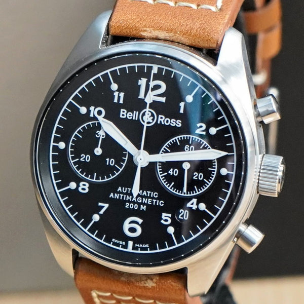 BELL & ROSS Vintage 126 Military Watch Automatic Chronograph Wristwatc ...
