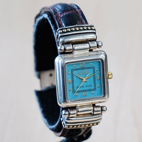 ECCLISSI Sterling Silver Turquoise Color Dial Ladies Watch - Original ...