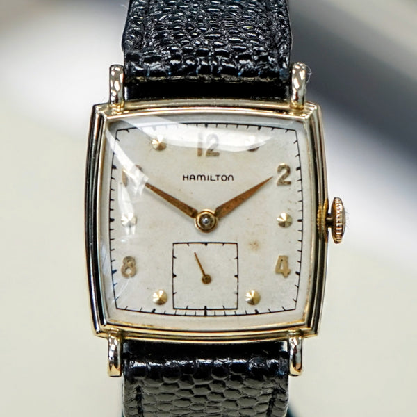 Vintage HAMILTON Dyson Watch 17 Jewels Grade 747 Square Case & Fancy L ...
