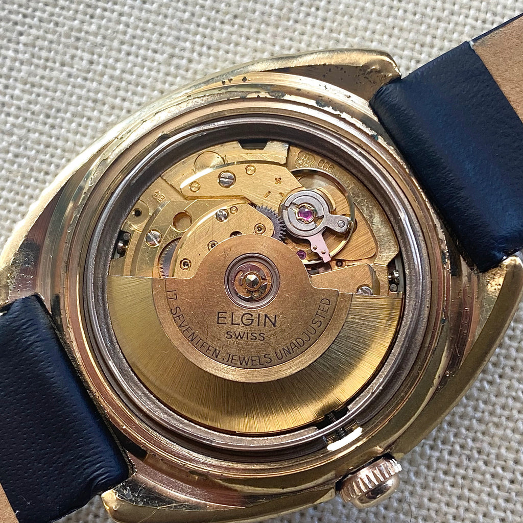 Vintage ELGIN 17 Jewels Automatic Watch Cal. FHF 909 Day/Date Incabloc – SECOND HAND HOROLOGY