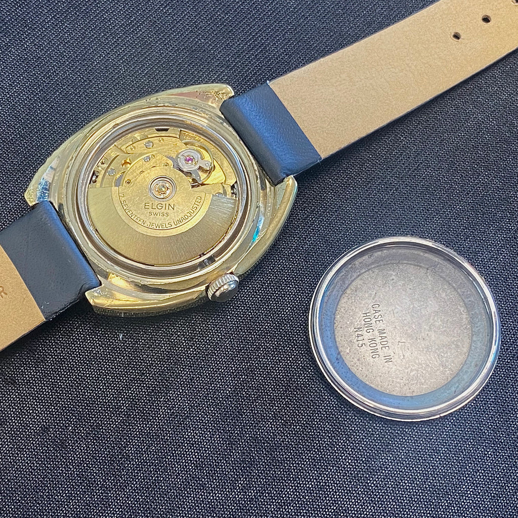 Vintage ELGIN 17 Jewels Automatic Watch Cal. FHF 909 Day/Date Incabloc – SECOND HAND HOROLOGY