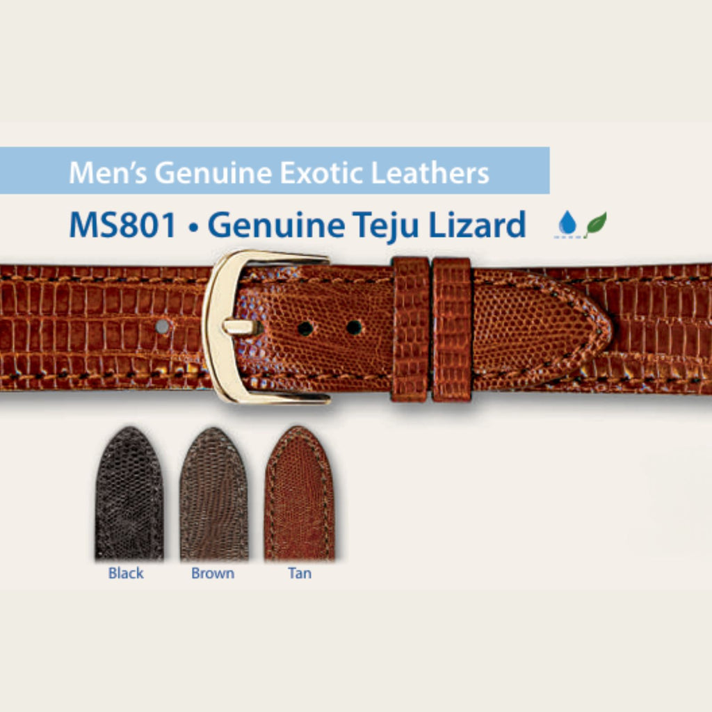 MS801 - Genuine Teju Lizard - Hadley Roma Watch Strap – SECOND HAND HOROLOGY