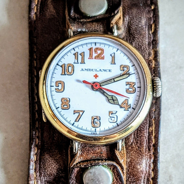 AMBULANCE Red Cross Trench Watch WWI Doctor’s Wristwatch by Marvin Wat ...