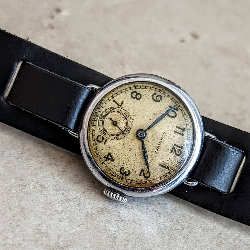 1935 LONGINES Military Wristwatch Cal. 10.68Z Wire Lug Trench Watch ...