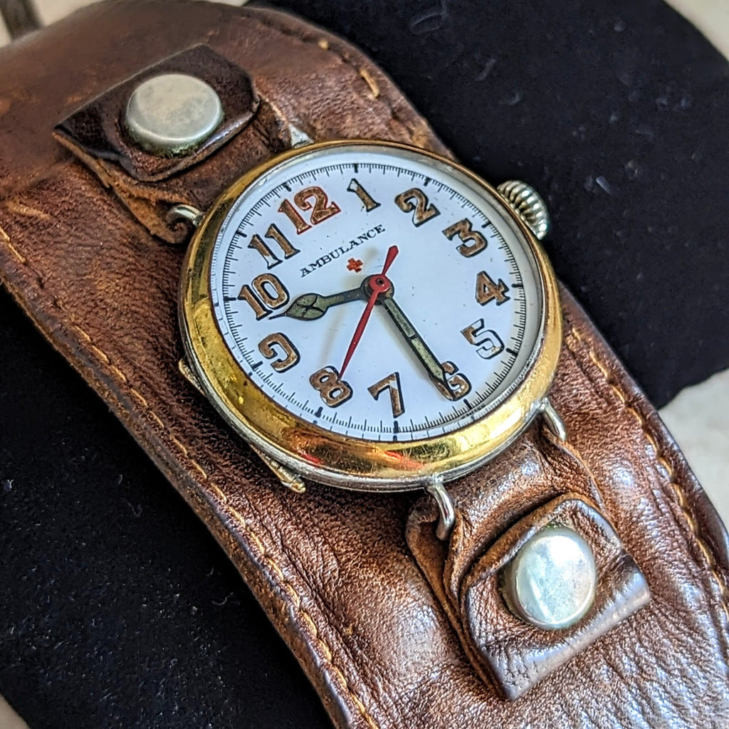 AMBULANCE Red Cross Trench Watch WWI Doctor’s Wristwatch by Marvin Wat ...