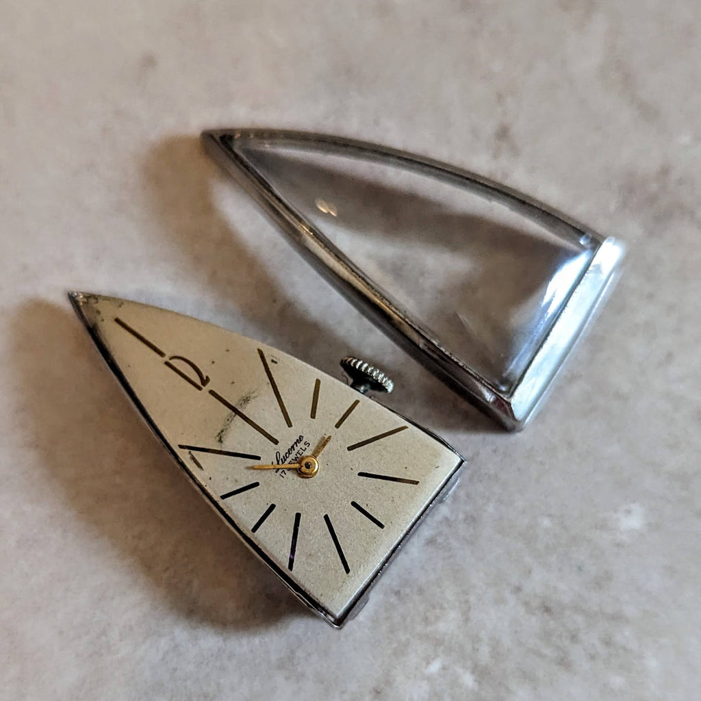 LUCERNE “A Parabolic Watch” 17 Jewels Triangle Wristwatch Swiss Made ...