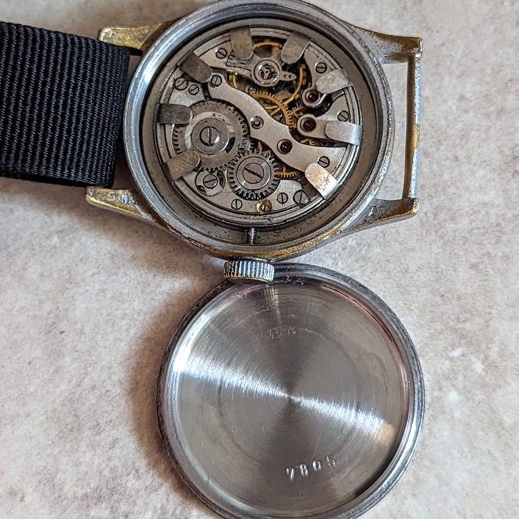 1942 HELVETIA German Army DH Watch Ref. 3190 15 Jewels WWII Wristwatch ...