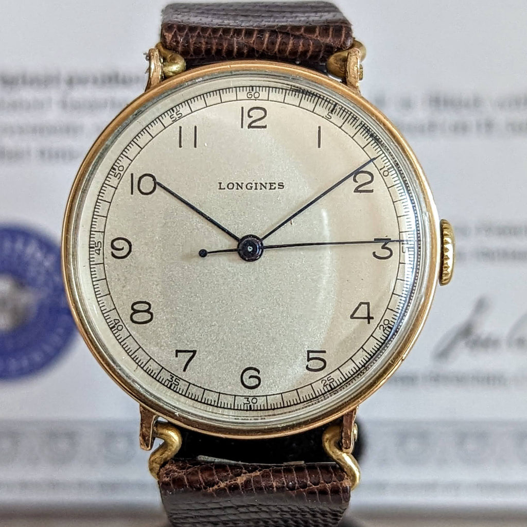 1942 LONGINES Mechanical Wristwatch Ref. 5017 Flexible Lugs Vintage Wa ...